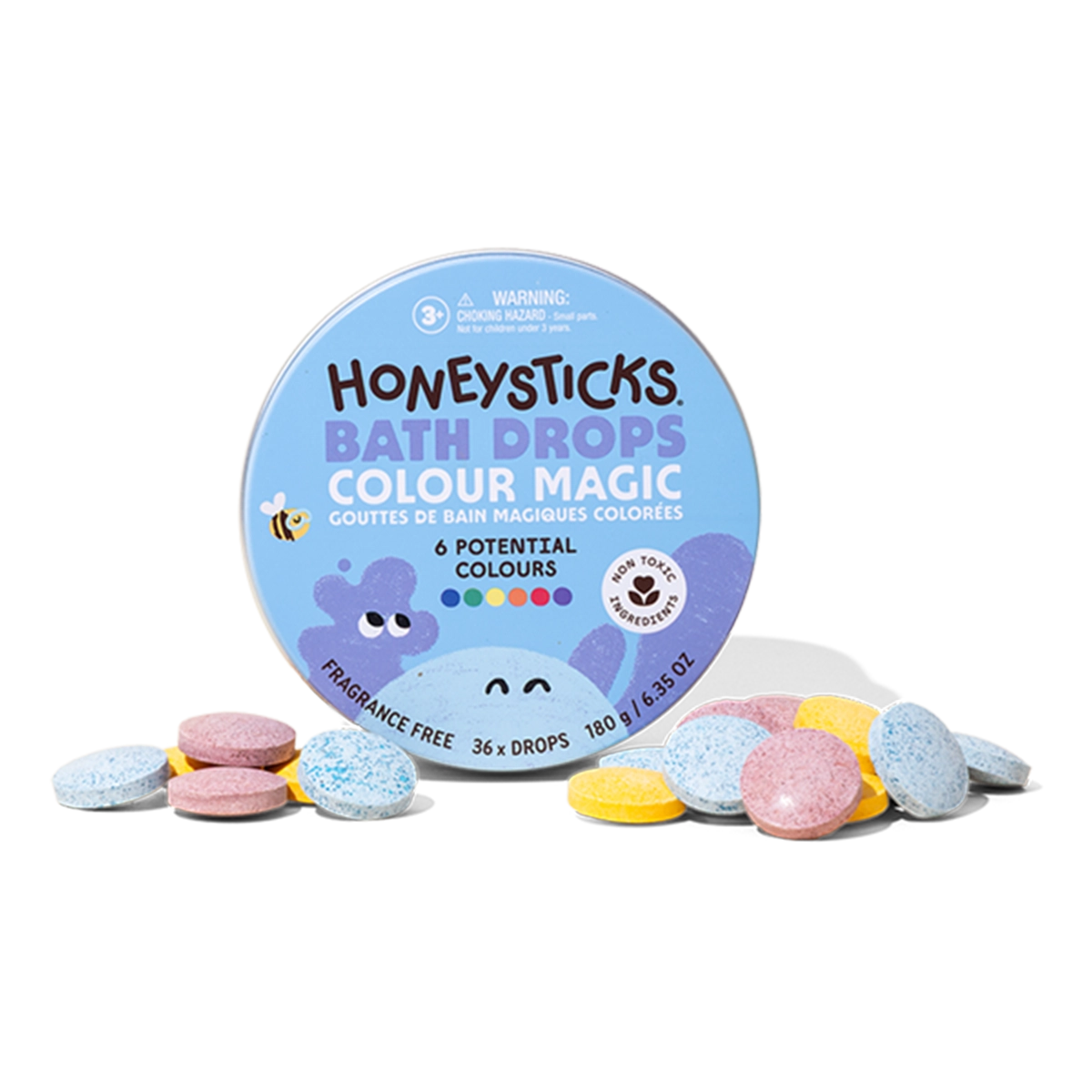 Natural Bath Fizz | Coloured Bath Drops | Honeysticks Bath Drops