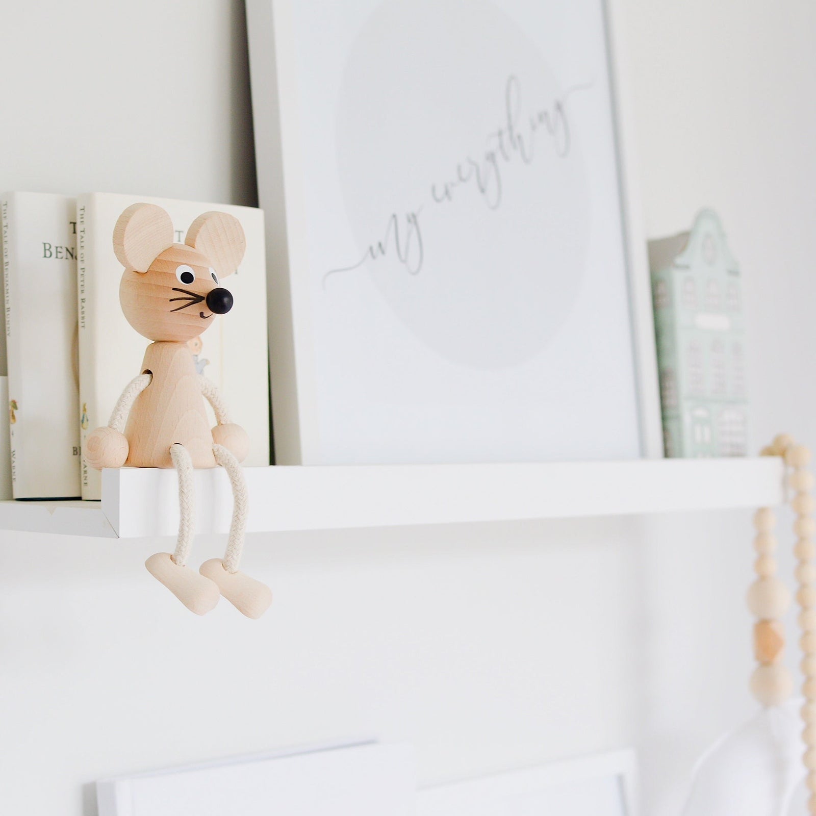 Wooden Mouse Sitting Toy | Animal Figures | Wooden Baby Toys