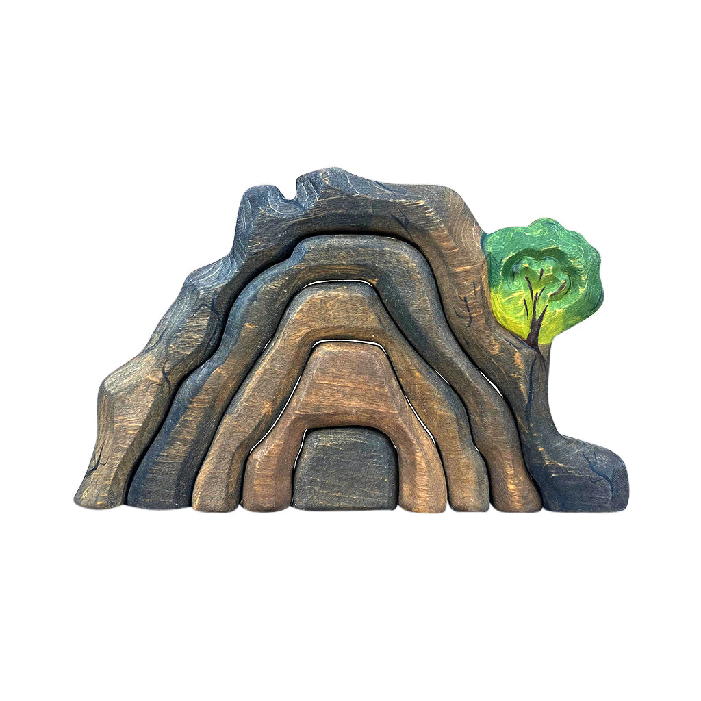 Wooden Stacking Cave | Eco Wooden Toys | Small World Play