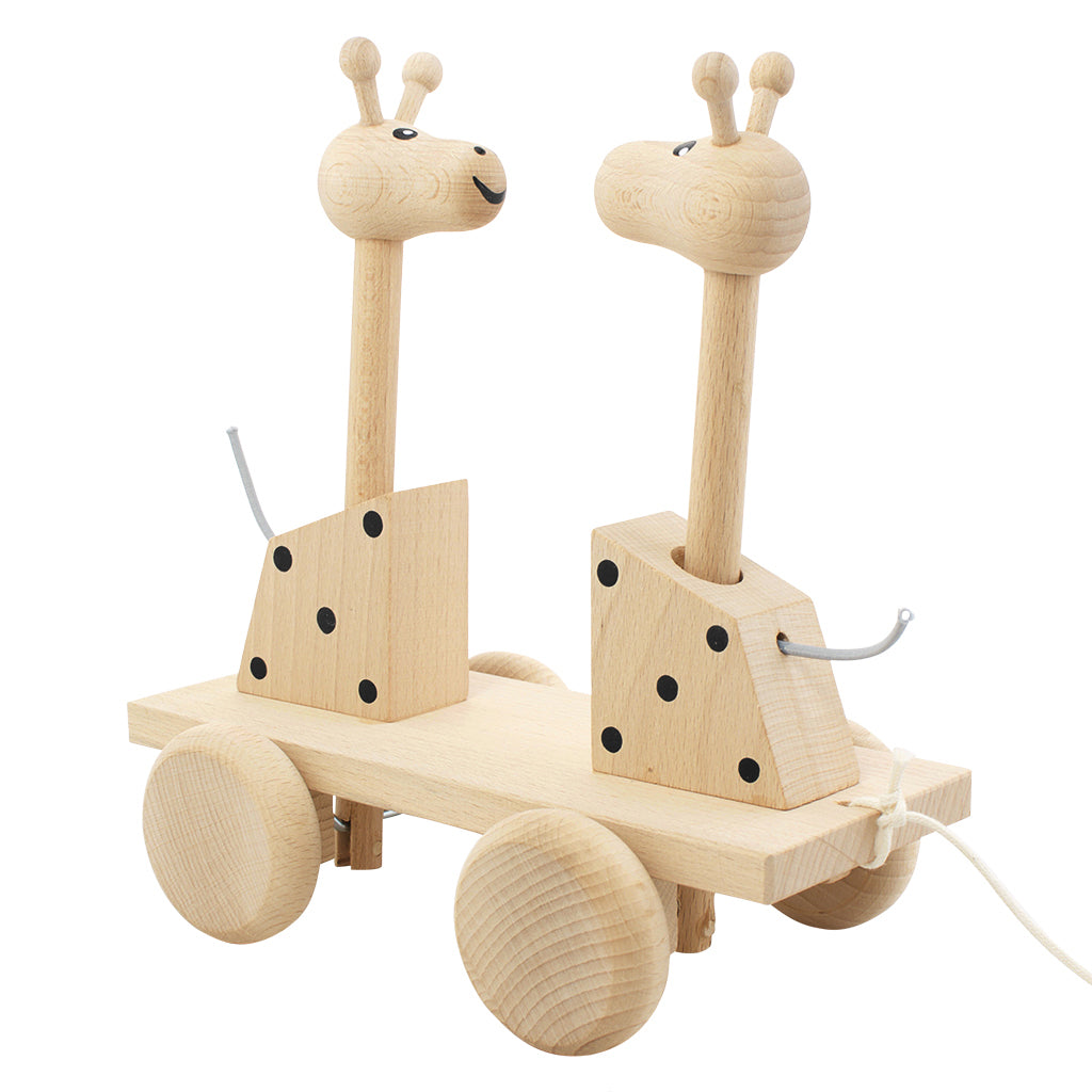 Wooden Toy Giraffe | Pull Along Toys For Children | Happy Go Ducky