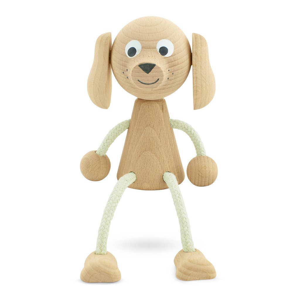Wooden Dog Figure | Toys For Babies | Handmade Toys | Happy Go Ducky