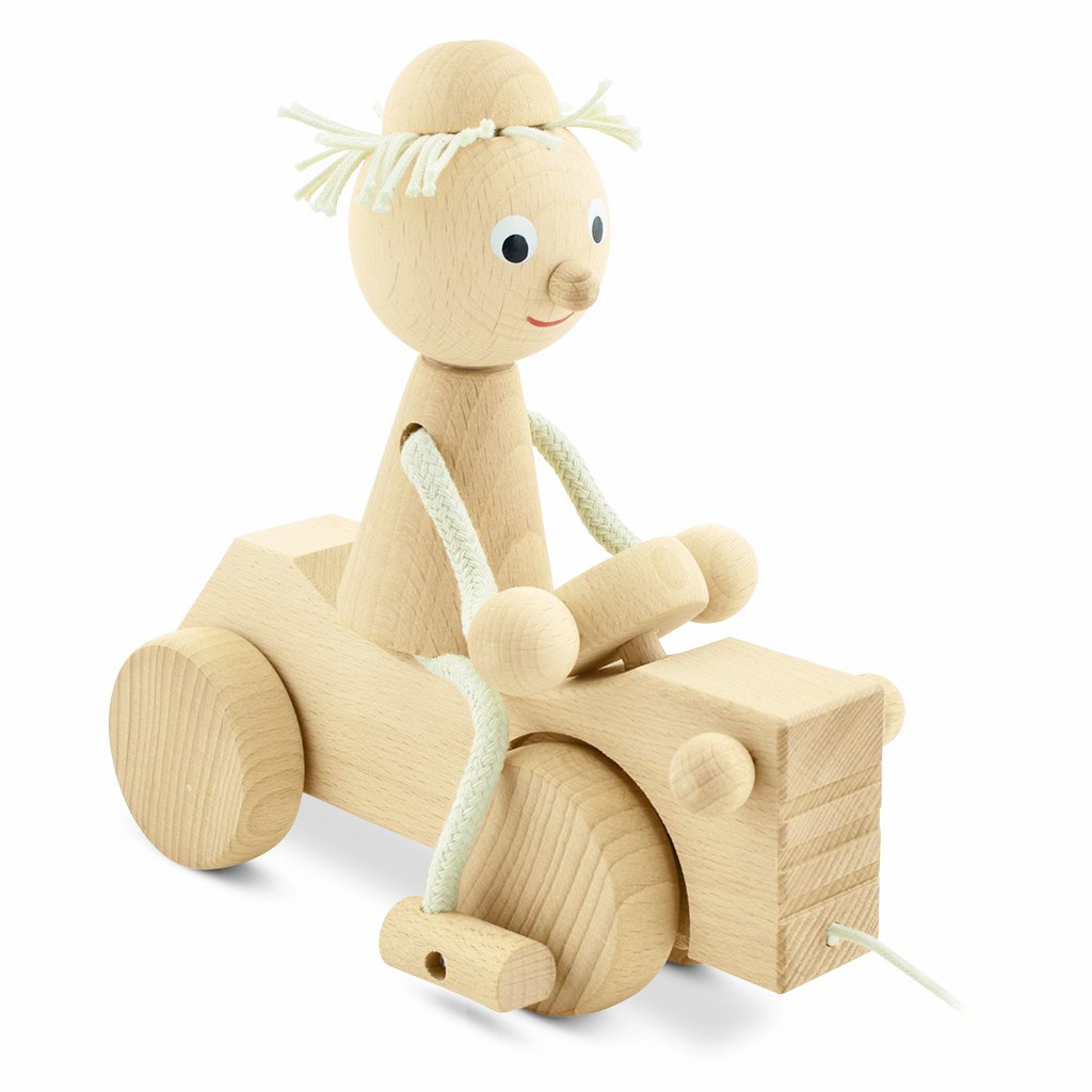 Wooden pull along boy with tractor toy | Wooden Toys | Toys For Toddlers