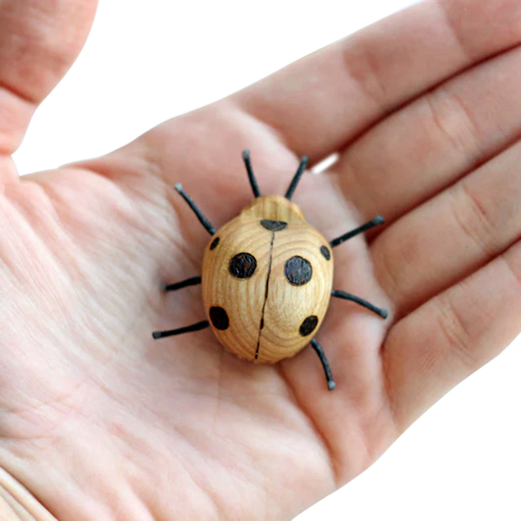 Wooden Ladybug Figure | Wooden Toy Insects | Educational Toys