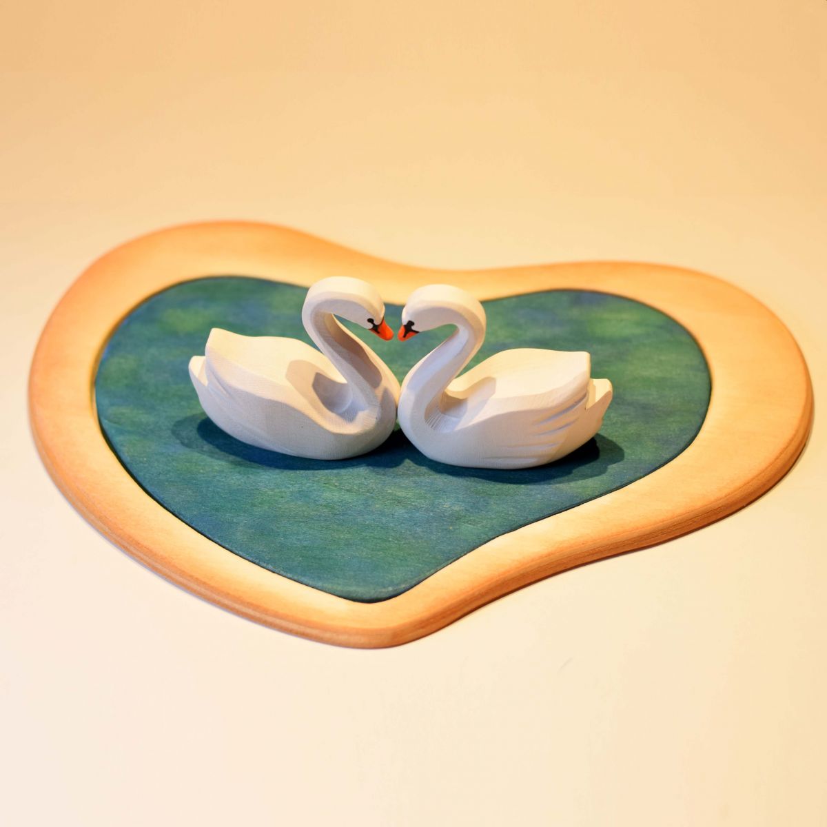 Wooden Toy Swans | Waldorf Animals Figures | Bumbu Toys Aus
