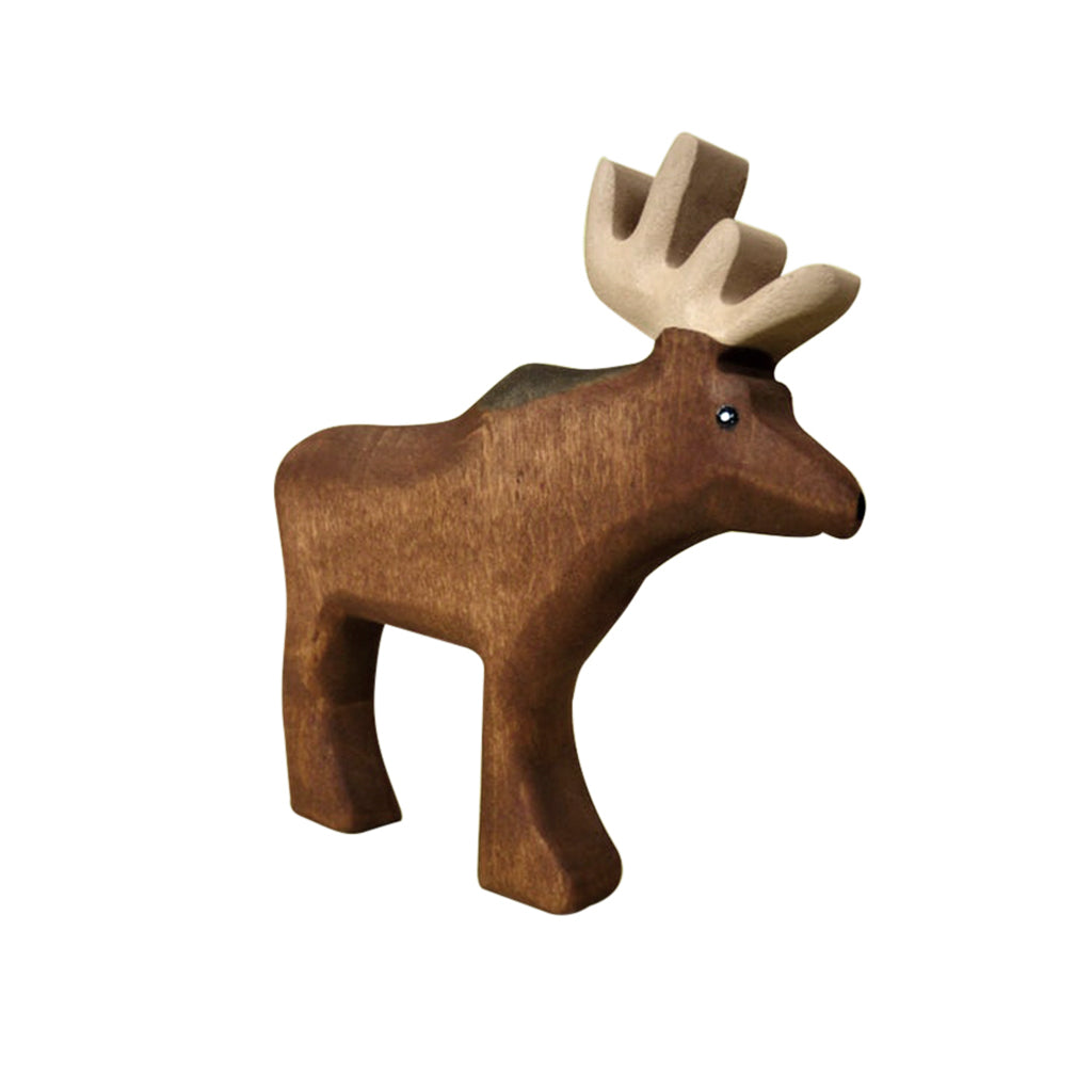 Wooden Toy Moose | Forest Animal Figures | Waldorf Toys