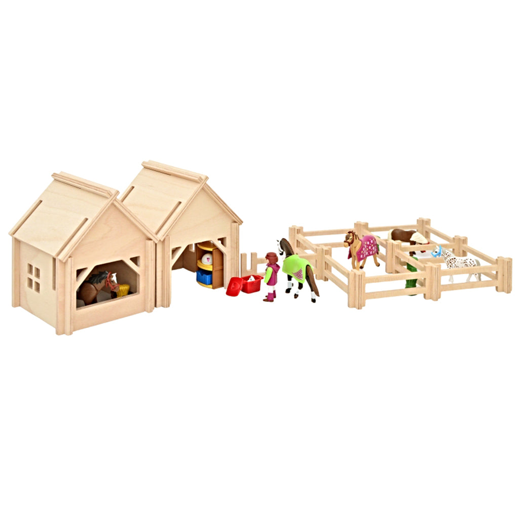 Wooden Toy Farm | Building Sets | Happy Go Ducky