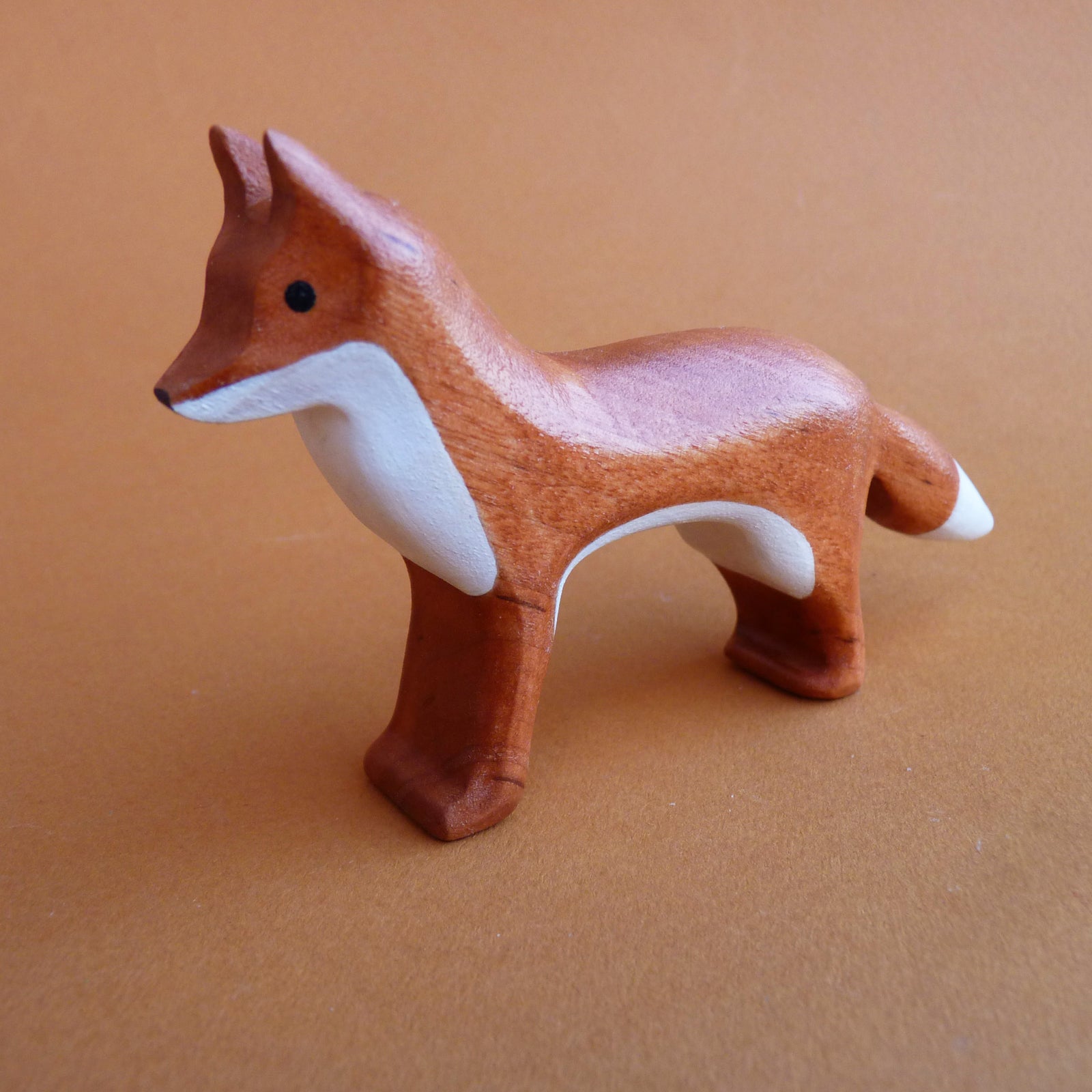 Wooden Fox Figure | Wooden Toy Animals | Forest Melody Australia